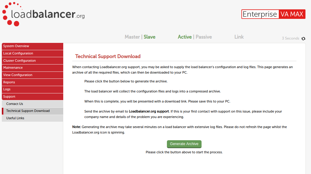 Updating your Loadbalancer.org appliance