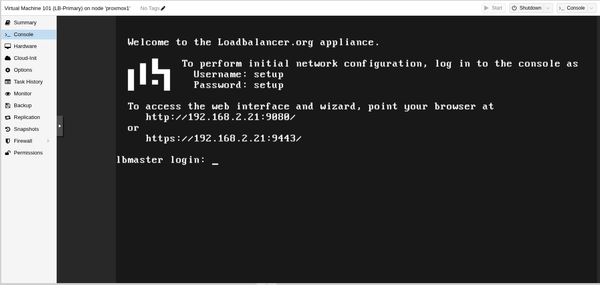 Deploying a Loadbalancer.org appliance on Proxmox
